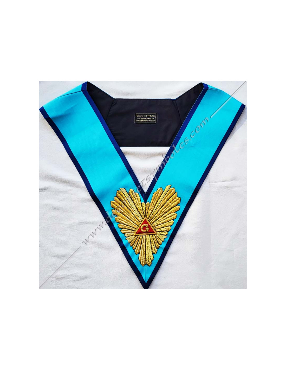Masonic Collar of Worshipful Master of the Misraim Rite with glory